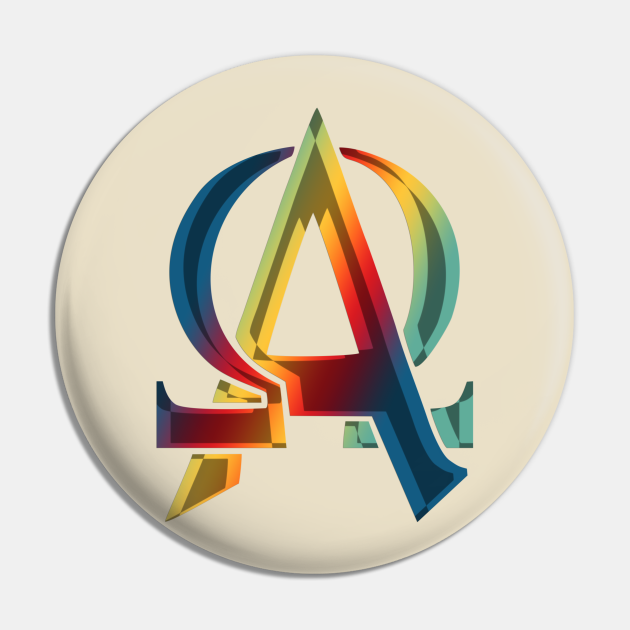 Greek Alphabet - Letter Alpha Omega 1 - Alpha Omega - Pin | TeePublic