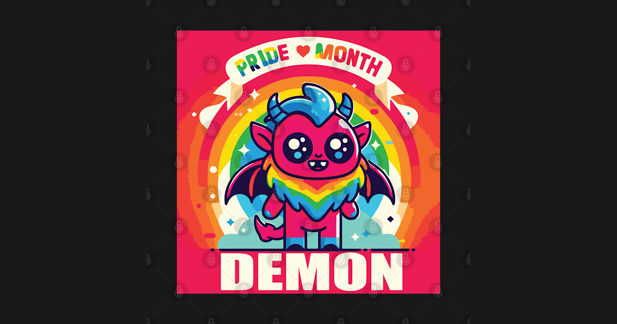 Pride Month Demon Tribute - gay lgbtq lesbian gay pride rainbow queer ...