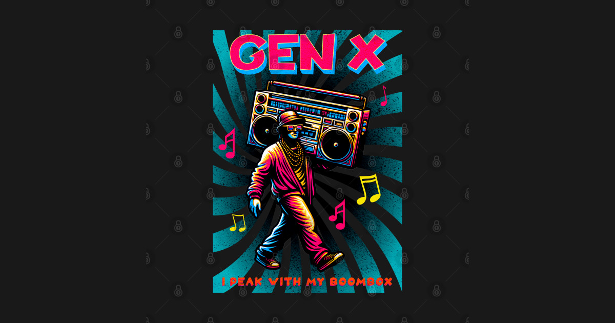 Gen X Boombox - Boombox - T-Shirt | TeePublic