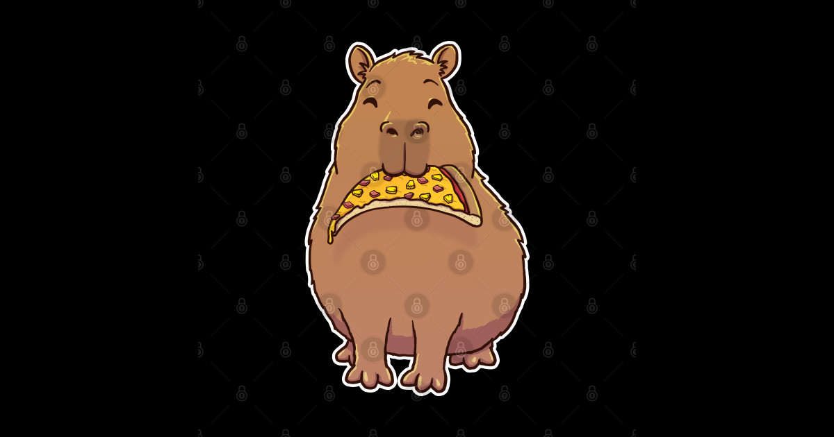 Capybara Ham Pineapple Pizza - Capybara - Tapestry | TeePublic
