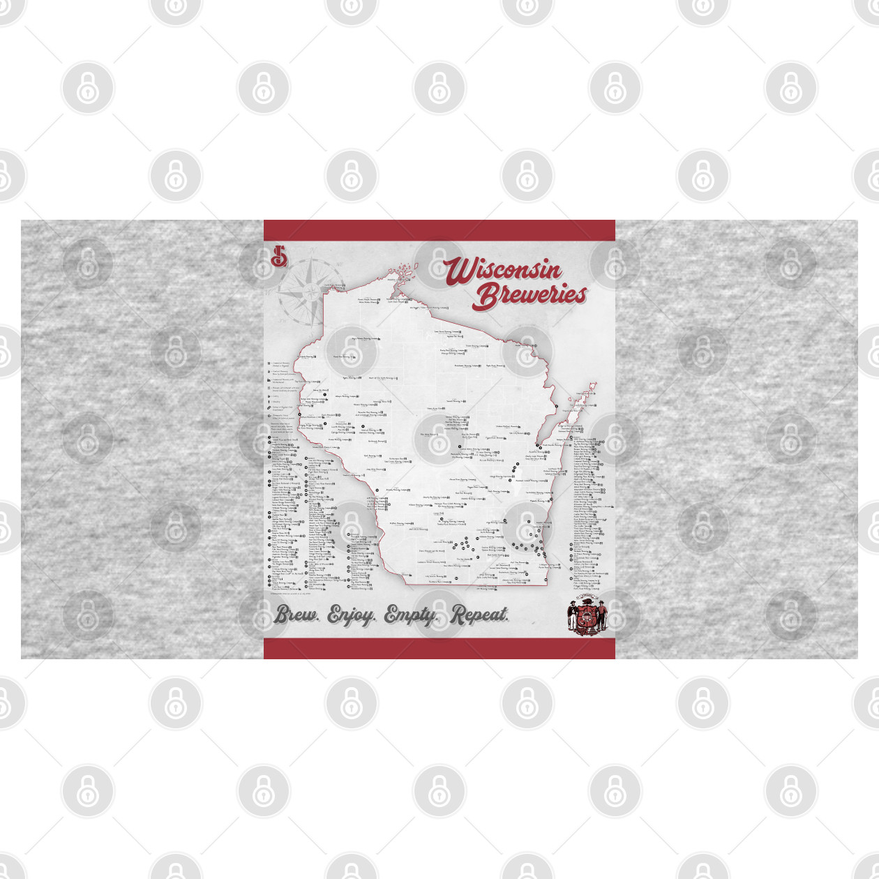 Wisconsin Breweries Map - Wisconsin - T-Shirt | TeePublic