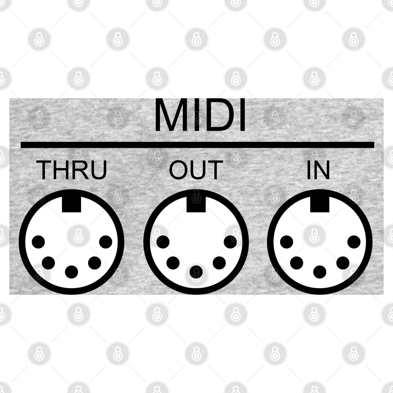 MIDI Ports (Black) - Midi - T-Shirt | TeePublic