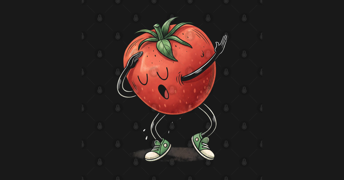 Dabbing Tomato - Funny & Playful Cartoon Vegetable Design - Dabbing ...