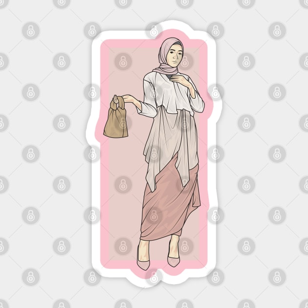 Hijab Girl - Beautiful Woman - Sticker | TeePublic
