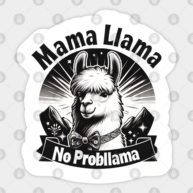 NO PROB-LLAMA! Retro Funny Llama Alpaca Graphic - Mama Llama No ...