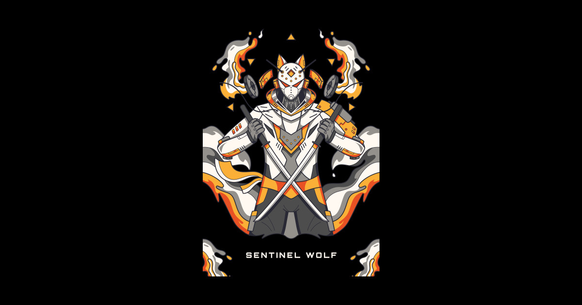 Sentinel Wolf - Sentinel Wolf Design - Sticker | TeePublic