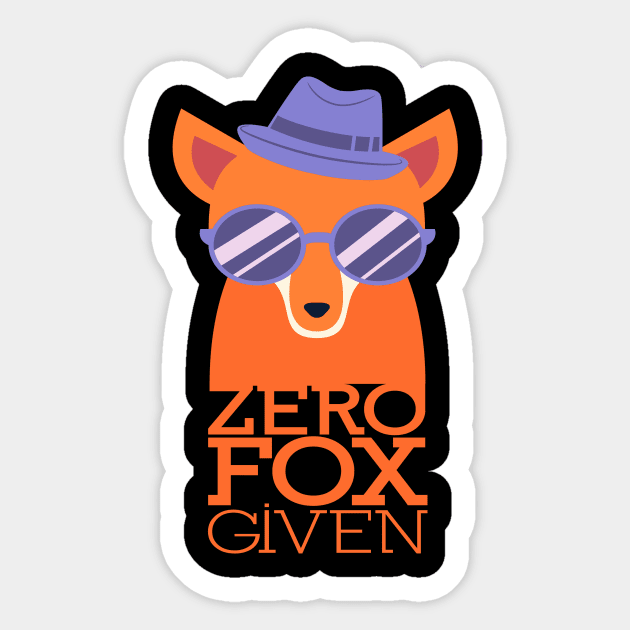 Zero Fox Given - Zero Fox Given - Sticker | TeePublic