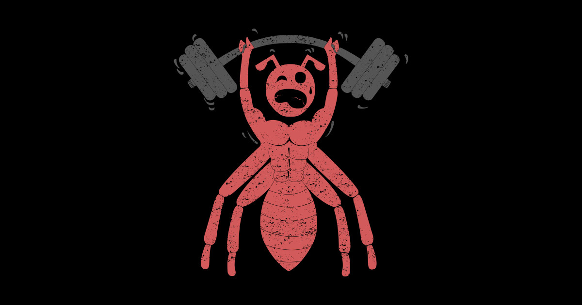 gym workout ant - Gym - Kids T-Shirt | TeePublic