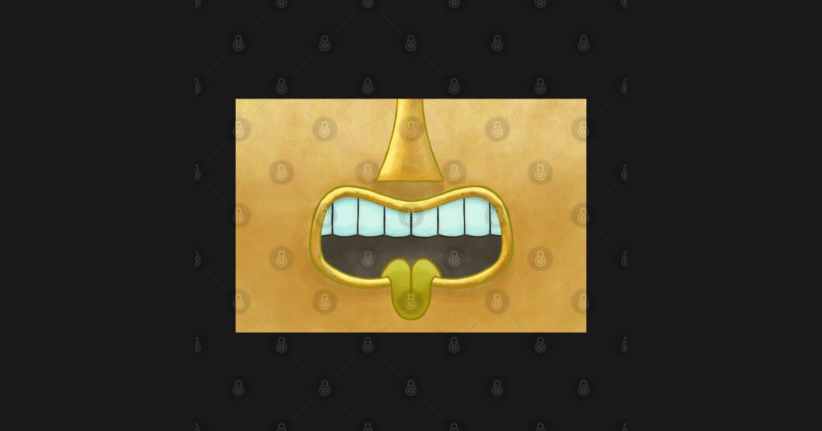 Gold Tiki Tongue Mask! - Tiki - T-Shirt | TeePublic