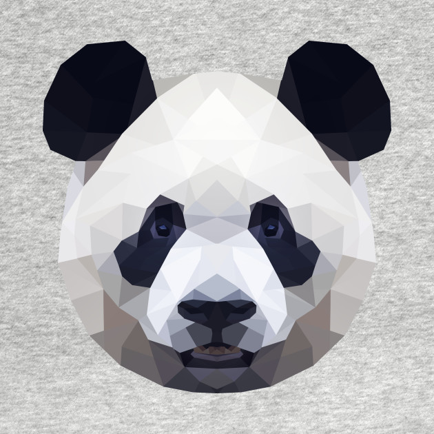 Geometric Panda - Low Poly - T-Shirt | TeePublic