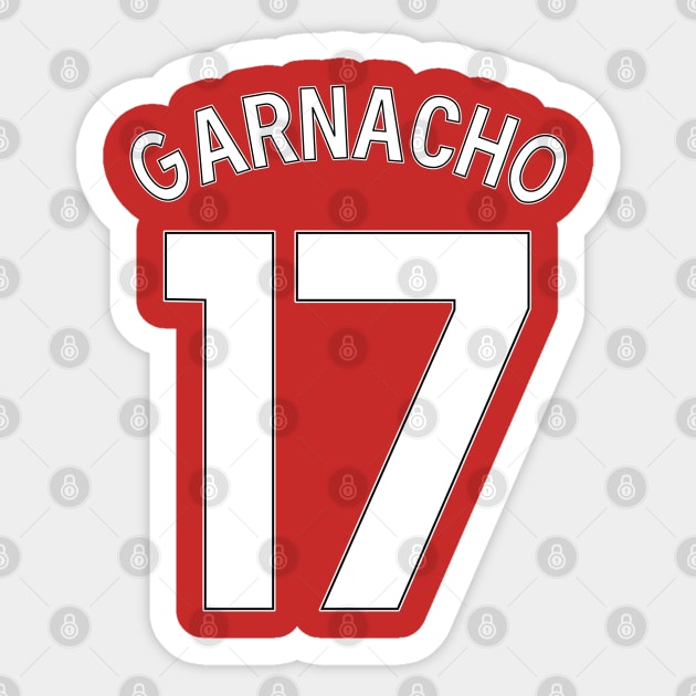 Garnacho Football Shirt - Garnacho - Sticker | TeePublic