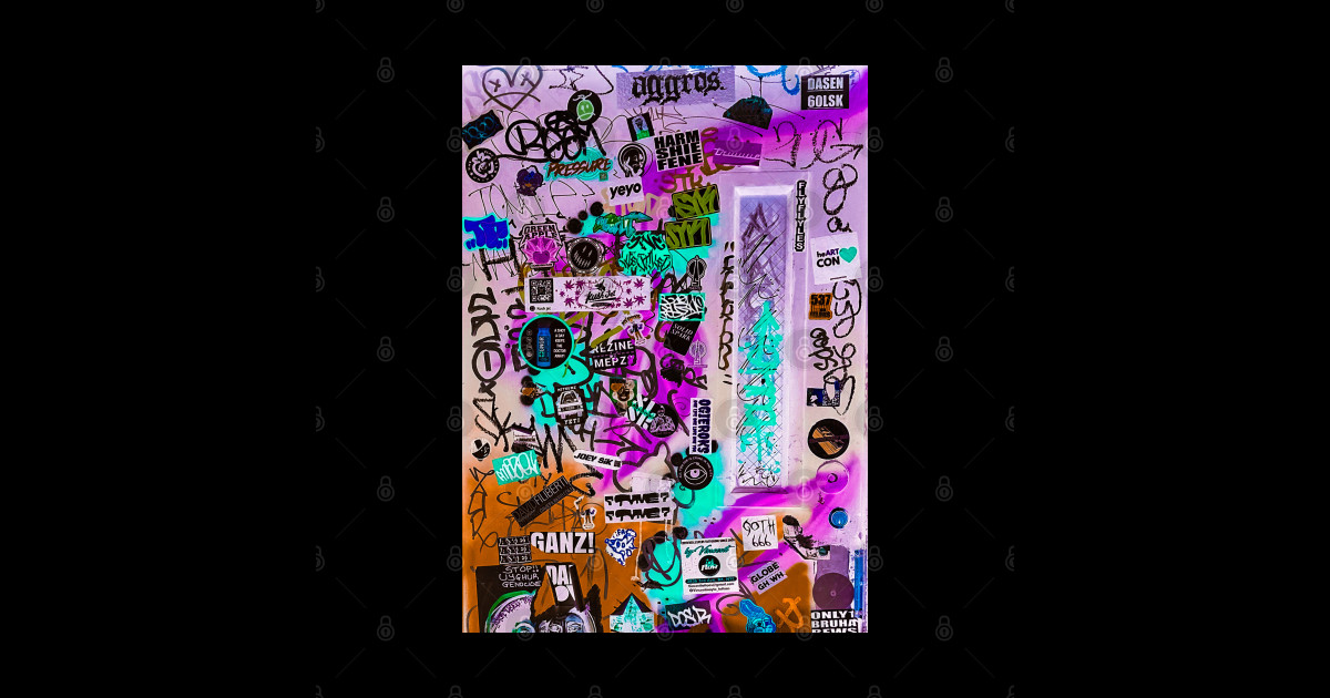 Street Graffiti Art Sticker Style Design - Street Style - Sticker ...