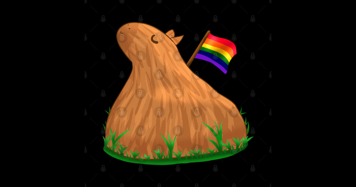 Proud Capybara - Capybara - Sticker | TeePublic