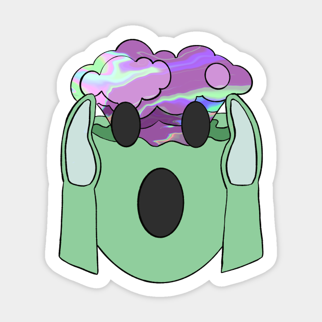 Mind Blown Emoji Trippy Melt Fluid Art - Mind Blown - Sticker | TeePublic