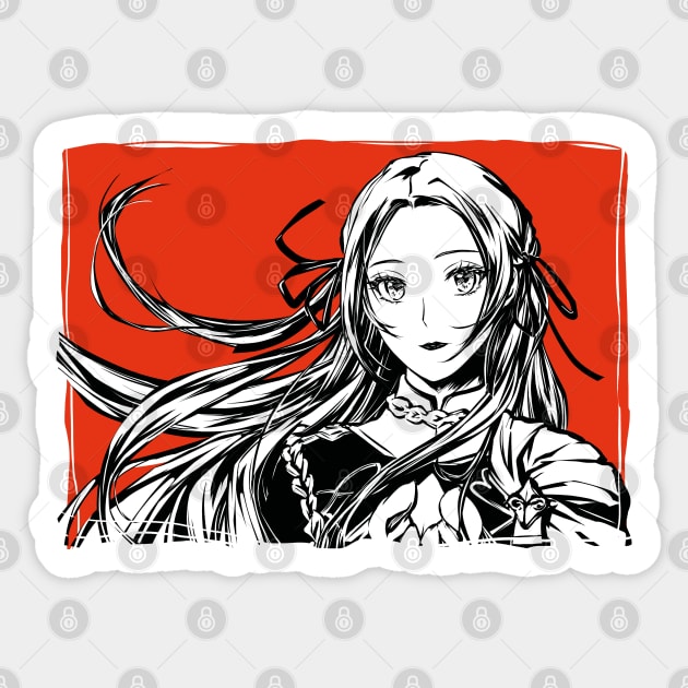 FE3H Portrait Series - Edelgard 1 - Fire Emblem Three Houses - Sticker ...