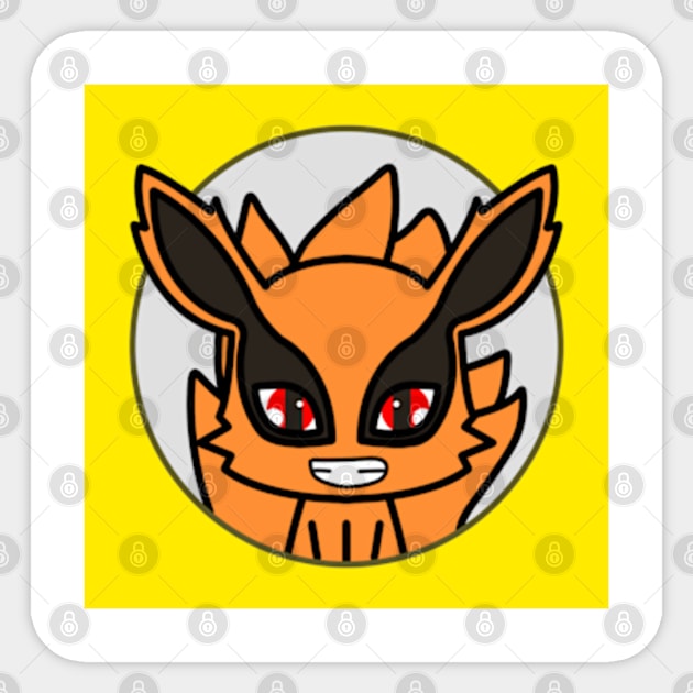 Kurama Naruto Chibi Anime Art (Yellow Background) - Anime And Manga ...