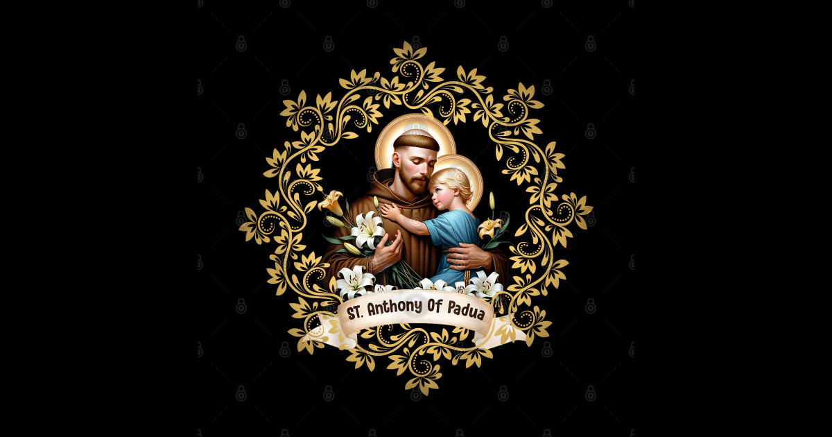 St Anthony of Padua Vintage Catholic Saint Infant Jesus - St Anthony ...