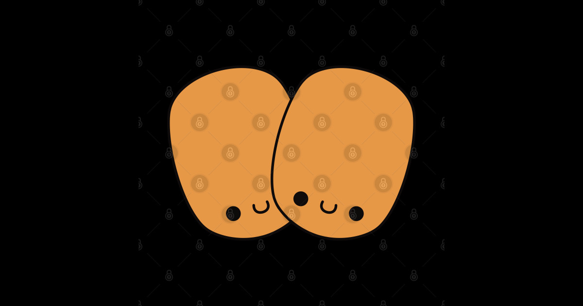 Cute Kawaii Chicken Nuggets - Kawaii Chicken Nugget - Sticker | TeePublic