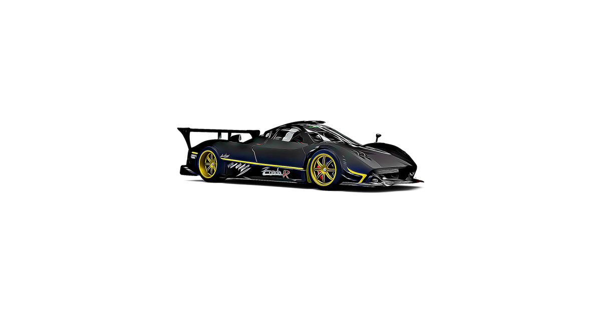 Pagani Zonda R Supercar Racing Cartoon Black - Car - T-Shirt | TeePublic