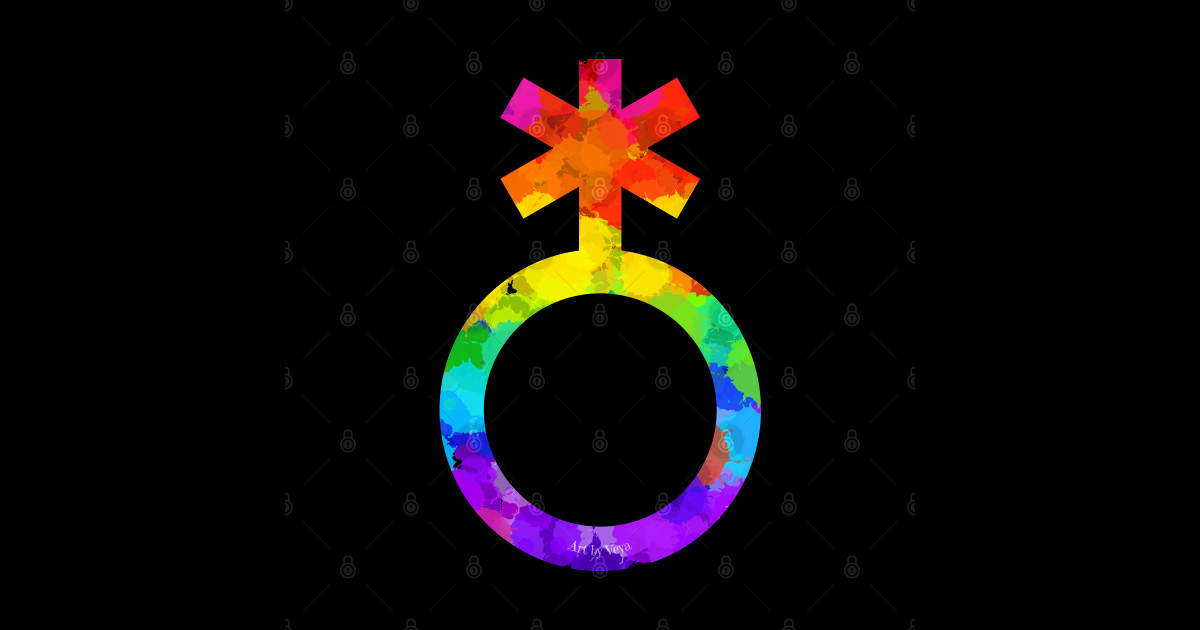 Non-binary symbol - Nonbinary - Sticker | TeePublic