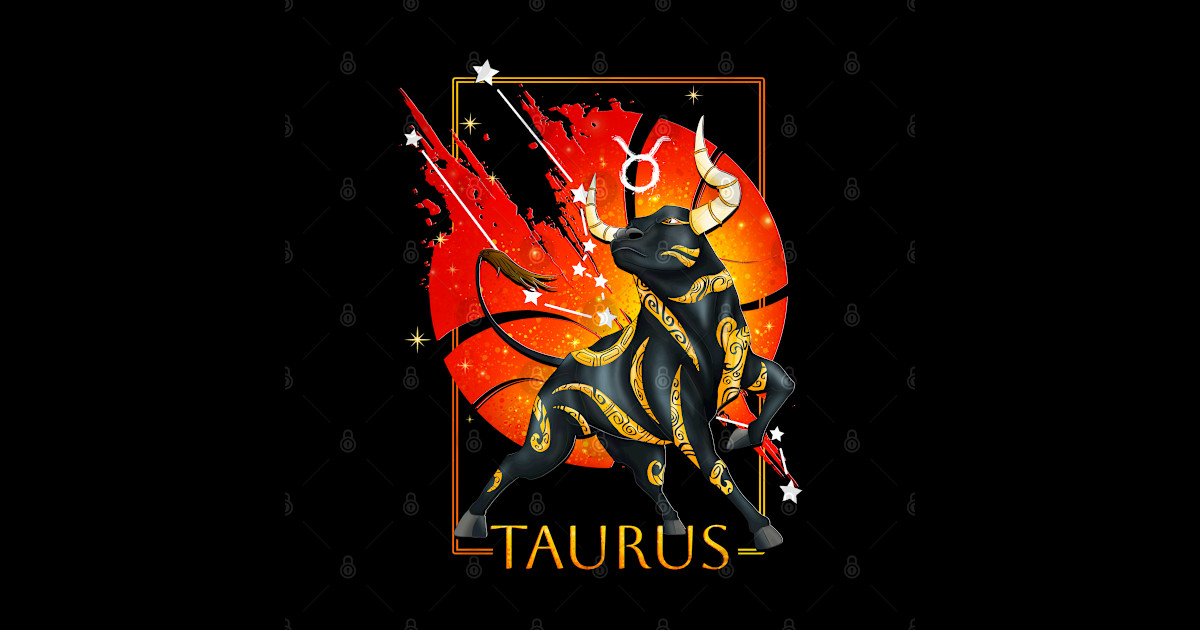 The Raging Taurus - Zodiac Sign - Earth Sign - Taurus Zodiac - Sticker ...