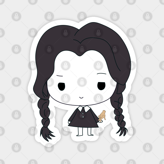 Chibi Wednesday Addams - Wednesdayaddams - Magnet | TeePublic