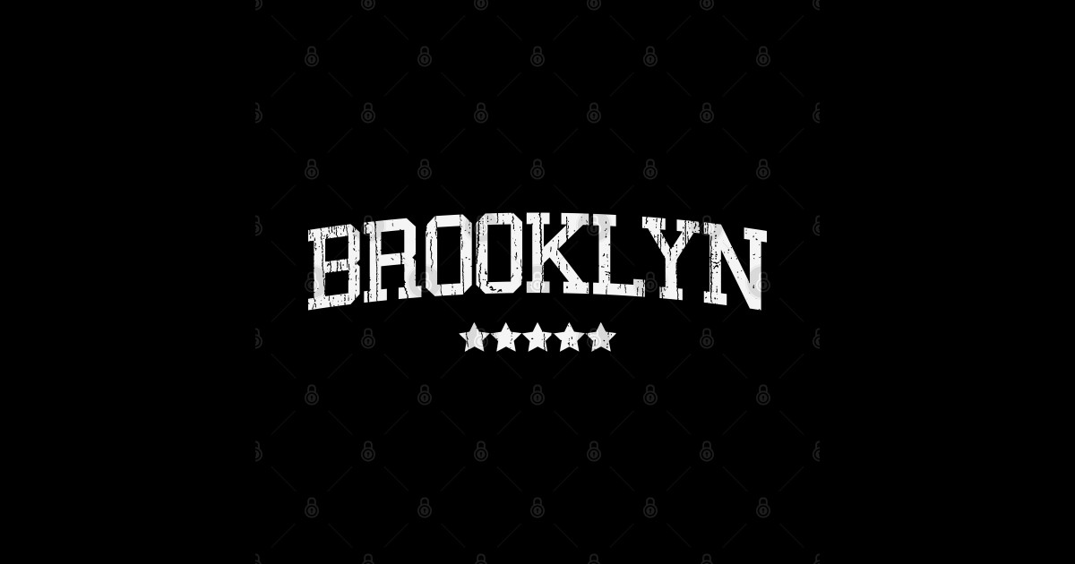 Brooklyn New York Vintage Typography Style - Brooklyn - Sticker | TeePublic