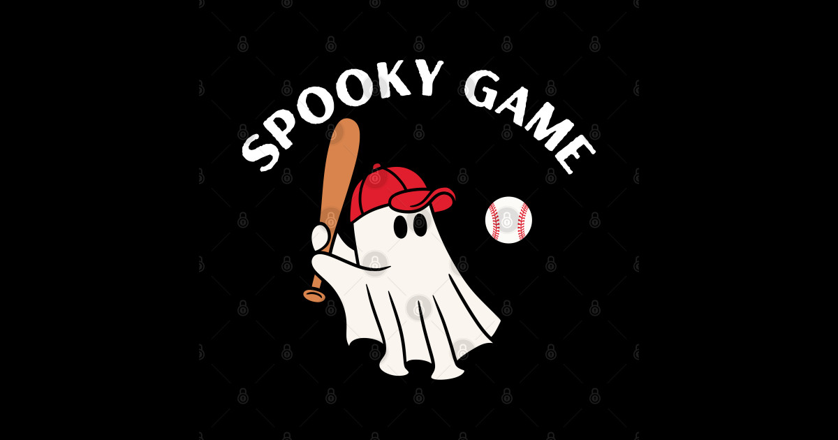 Spooky game, ghost playing baseball. Halloween - Halloween Baseball ...