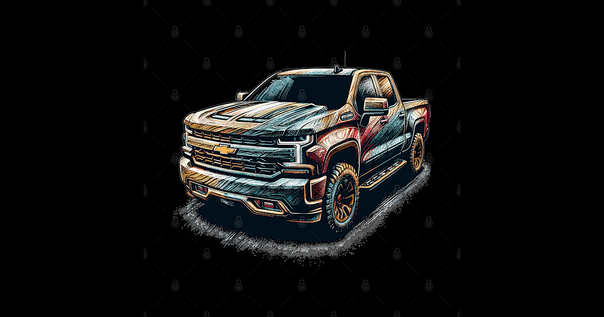 Chevy Silverado - Chevy Silverado - Sticker | TeePublic