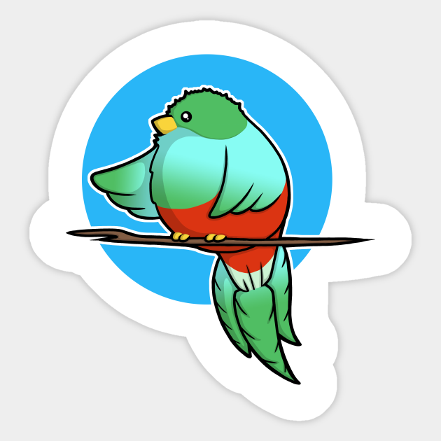 Cute Resplendent Quetzal - Bird - Sticker | TeePublic