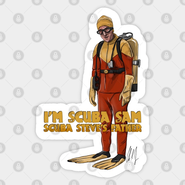 Big Daddy: Scuba Sam - Adam Sandler - Sticker | TeePublic