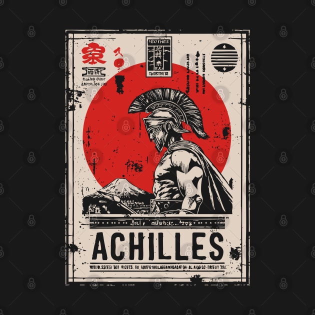 Achilles Warrior Greek Mythology Vintage Poster - Achilles - T-Shirt | TeePublic