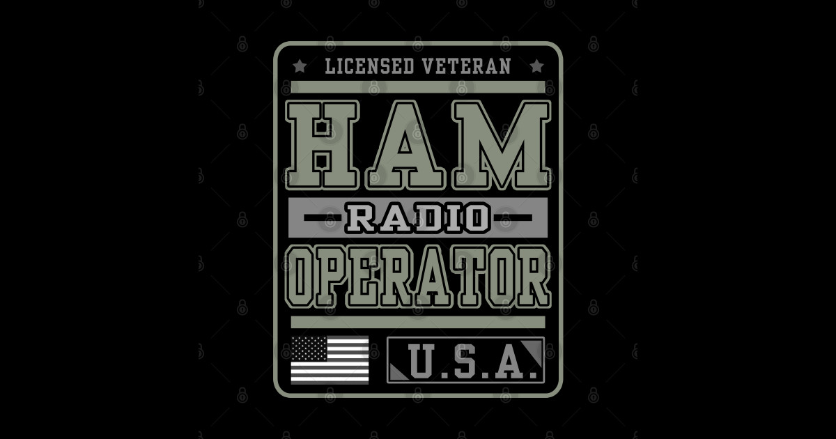 Licensed American Ham Radio Operator - Ham Radio - Sticker | TeePublic