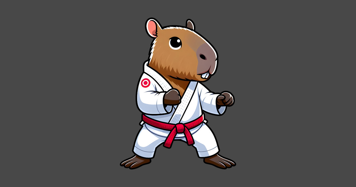 Jiu-Jitsu Capybara - Brazilian Jiu Jitsu - T-Shirt | TeePublic