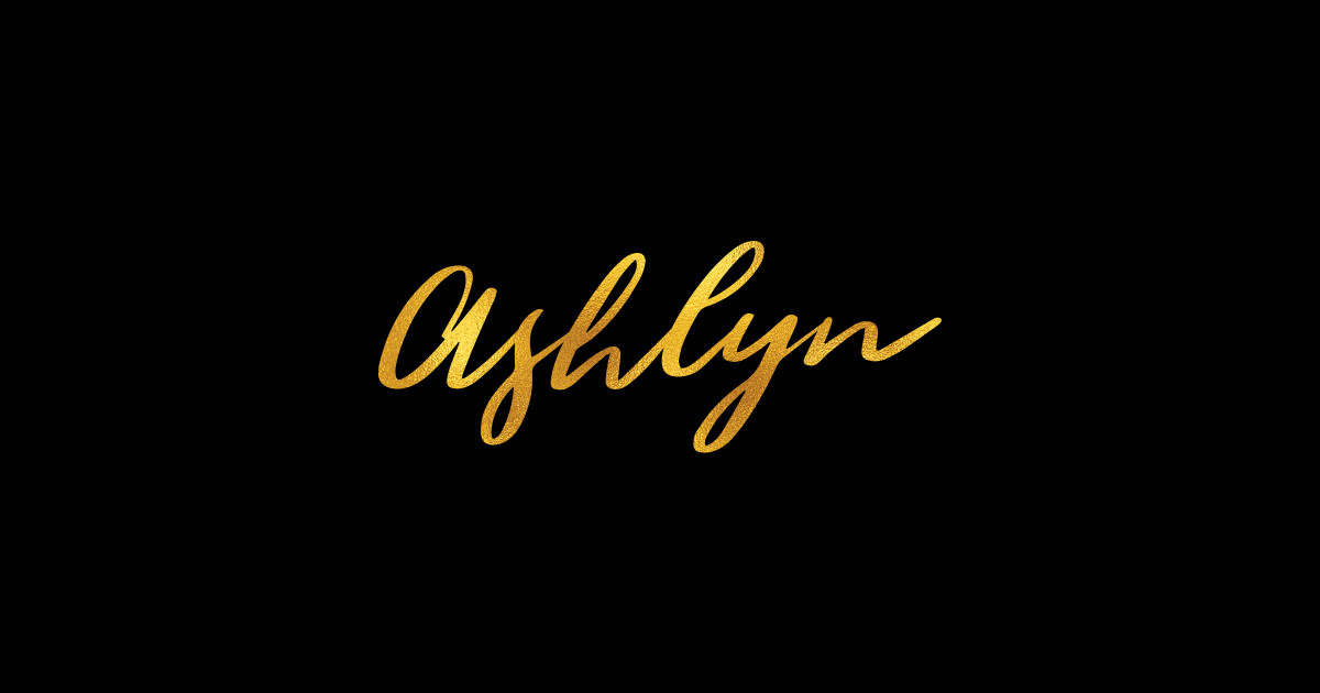Ashlyn Name Hand Lettering in Faux Gold Letters - Ashlyn - Sticker ...