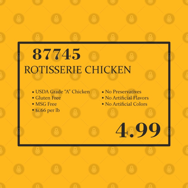 barcode Costco rotisserie chicken label 87745 - Costco - T-Shirt ...