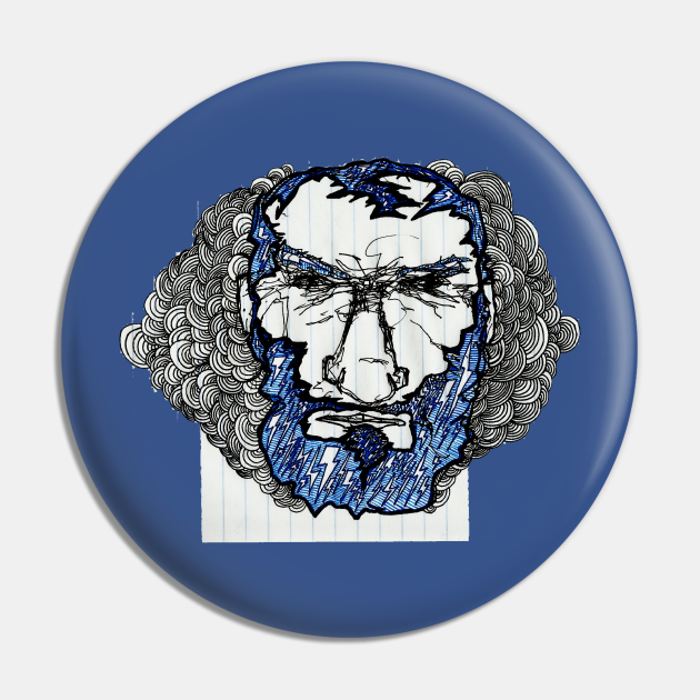 Zeus in the Clouds - Zeus - Pin | TeePublic