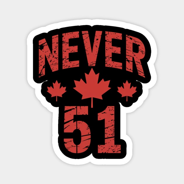 Cool Never 51st State Canada Flag - Canada - Magnet | TeePublic