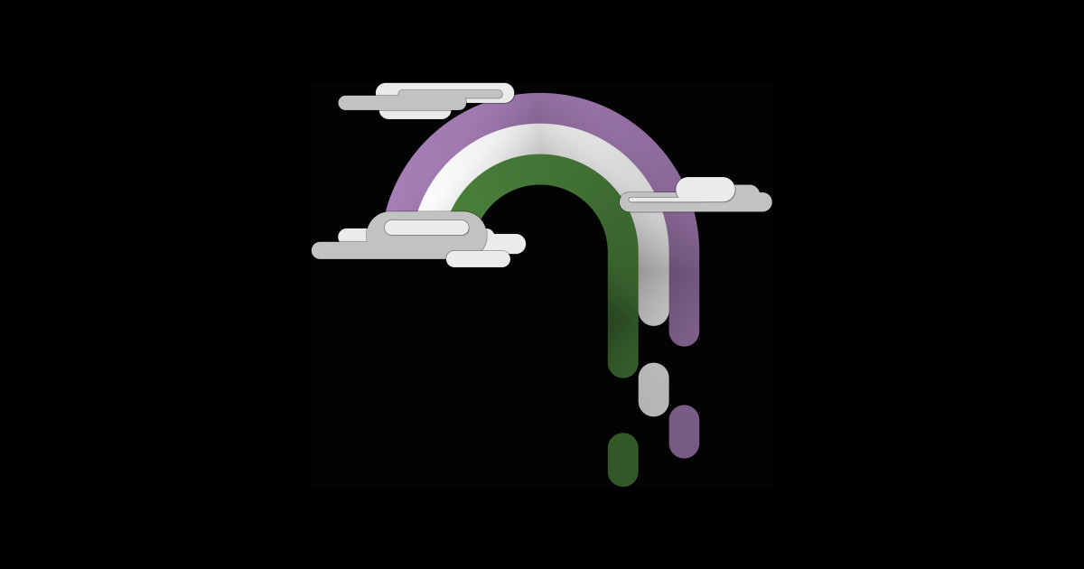 Genderqueer Pride Flag Minimalist Drip Rainbow Design Genderqueer