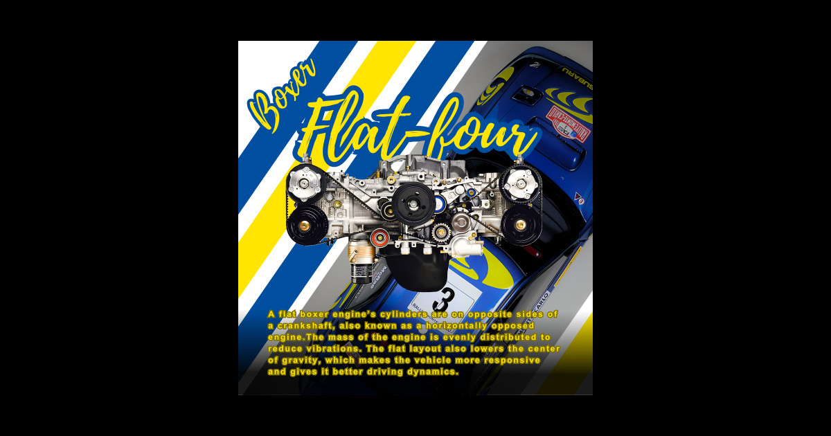 The Flat-Four engines (Boxer) - Jdm Cars - Sticker | TeePublic
