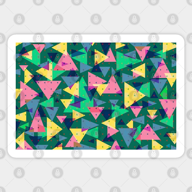 Happy triangles, my favorite geometric shapes - Triangle - Sticker ...