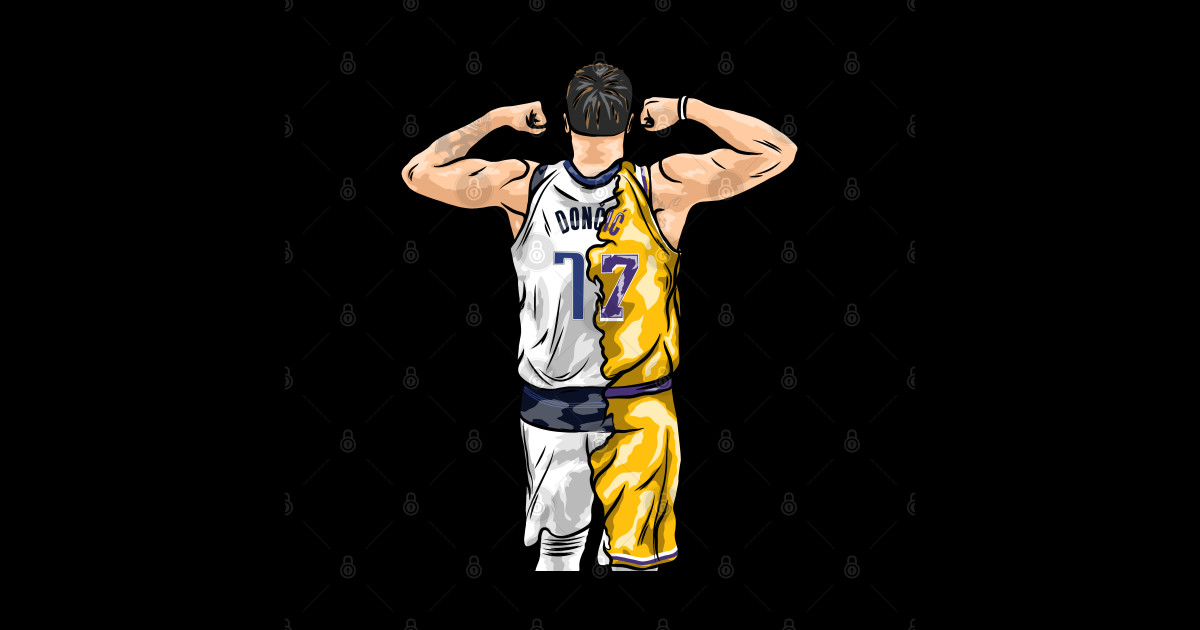 Luka Doncic Mavs to Lakers Cartoon - Luka Doncic Los Angeles Lakers ...