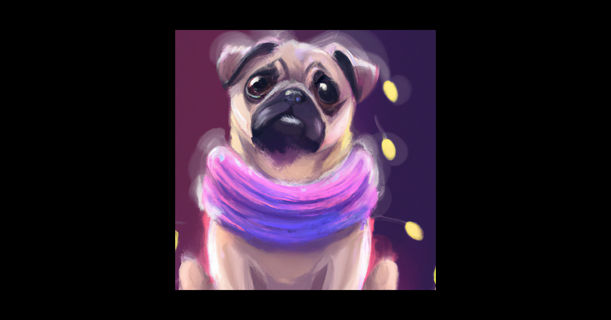 Cute Pug Drawing - Cute Pug - Sticker | TeePublic