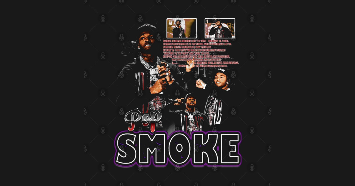 Pop Smoke Vintage - Pop Smoke Rapper - T-Shirt | TeePublic