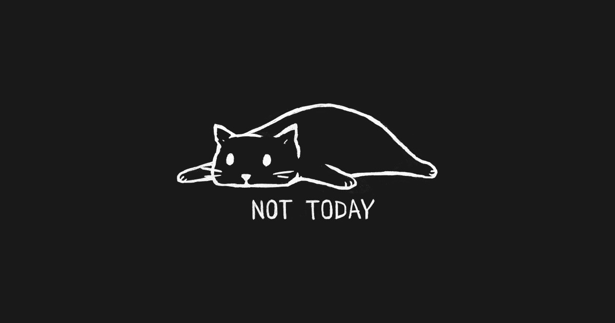 Not Today - Not Today Cat - T-Shirt | TeePublic