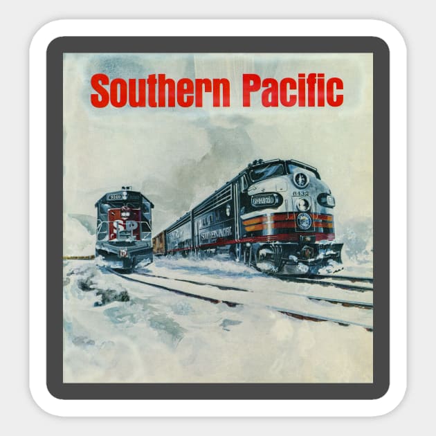 Southern Pacific Retro Locomotives - Southern Pacific - Sticker | TeePublic