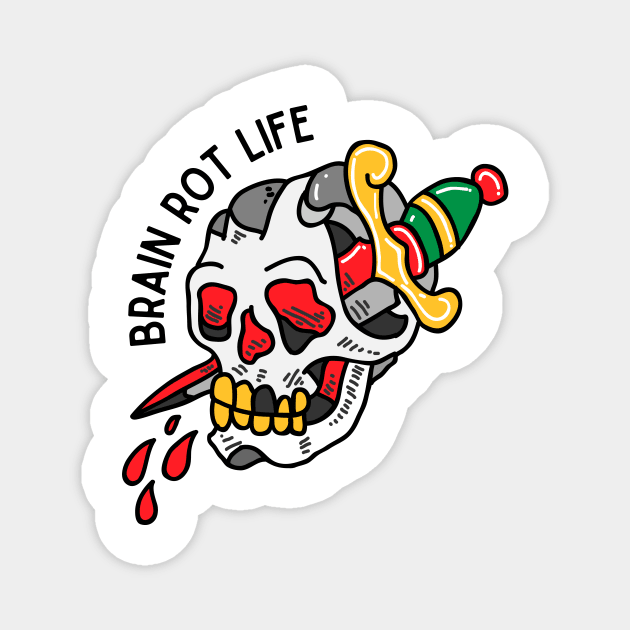Brain Rot Life – Aesthetic of the Doomed - Brain Rot - Magnet | TeePublic