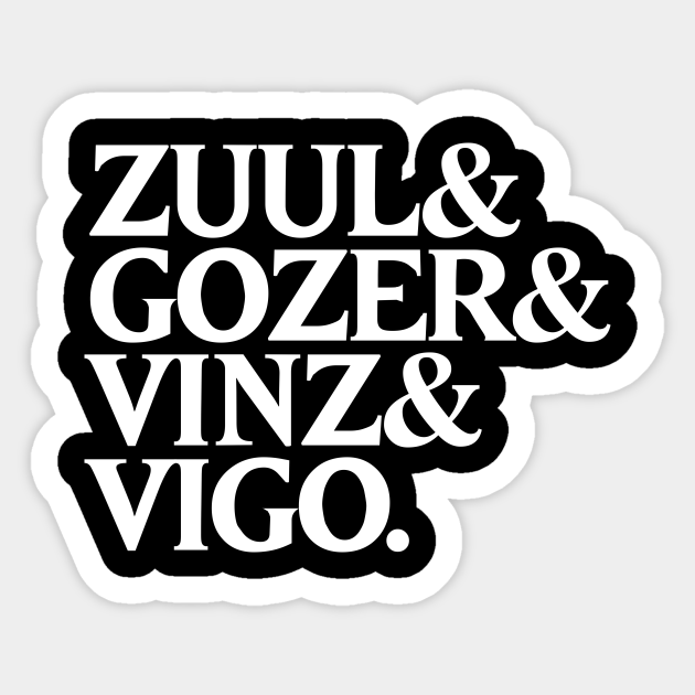 Zuul&Gozer&Vinz&Vigo - Ghostbusters - Sticker | TeePublic