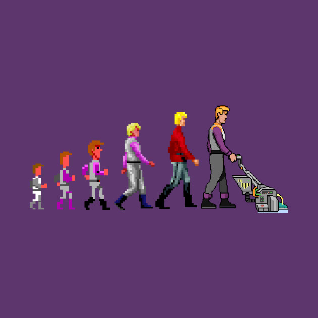 The Evolution of a Space Janitor - Space Quest - T-Shirt | TeePublic