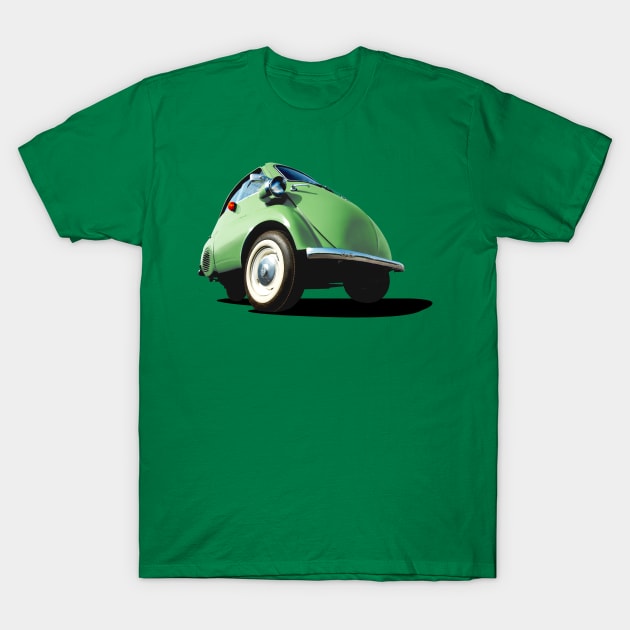 Isetta bubble car in green - Bubble Car - T-Shirt | TeePublic
